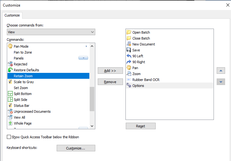 How to retain the Zoom type in Kofax Capture Validation